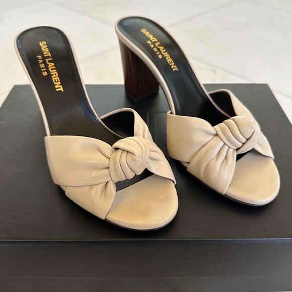 Saint Laurent | Shoes | Saint Laurent Bianca Knot Slipon Sandal | Poshmark